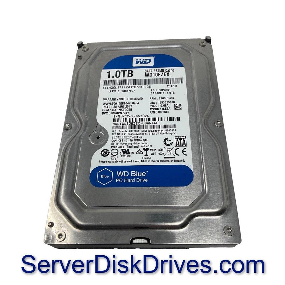Western Digital WD10EZEX 1TB 7200RPM 3.5" SATA 6Gb/s Drive
